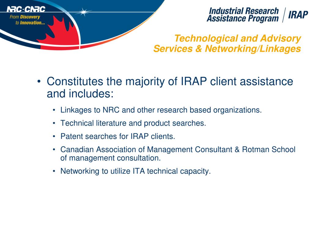 PPT - National Research Council Industrial Research Assistance Program ...