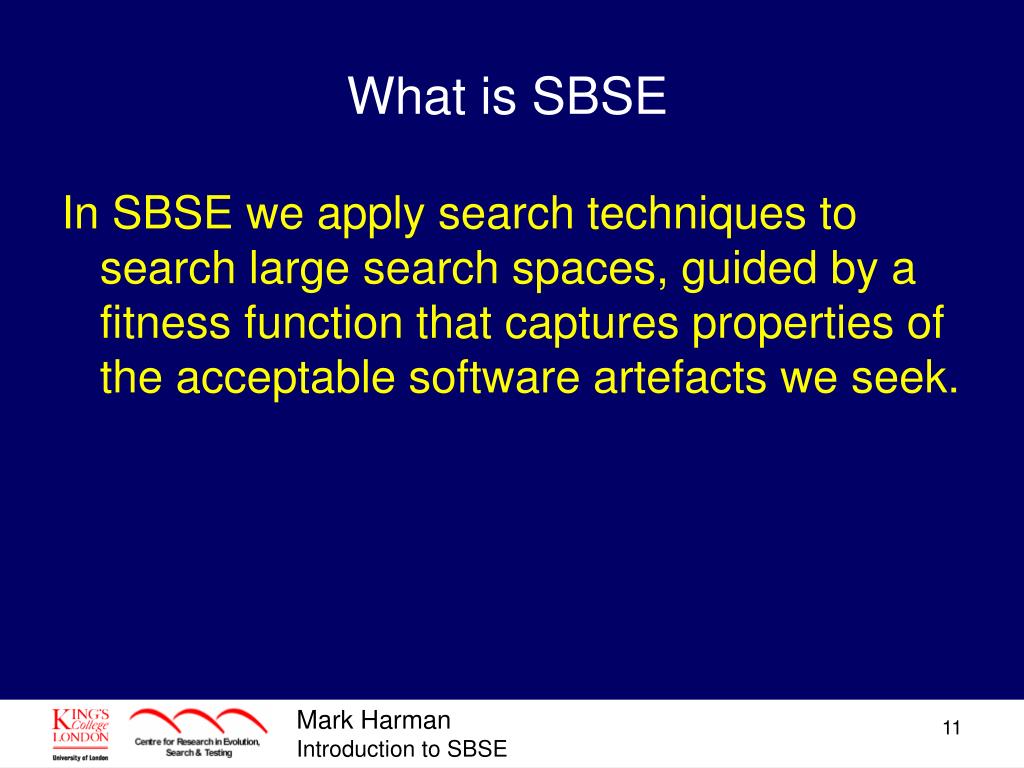 PPT - Mark Harman King’s College London PowerPoint Presentation, free ...