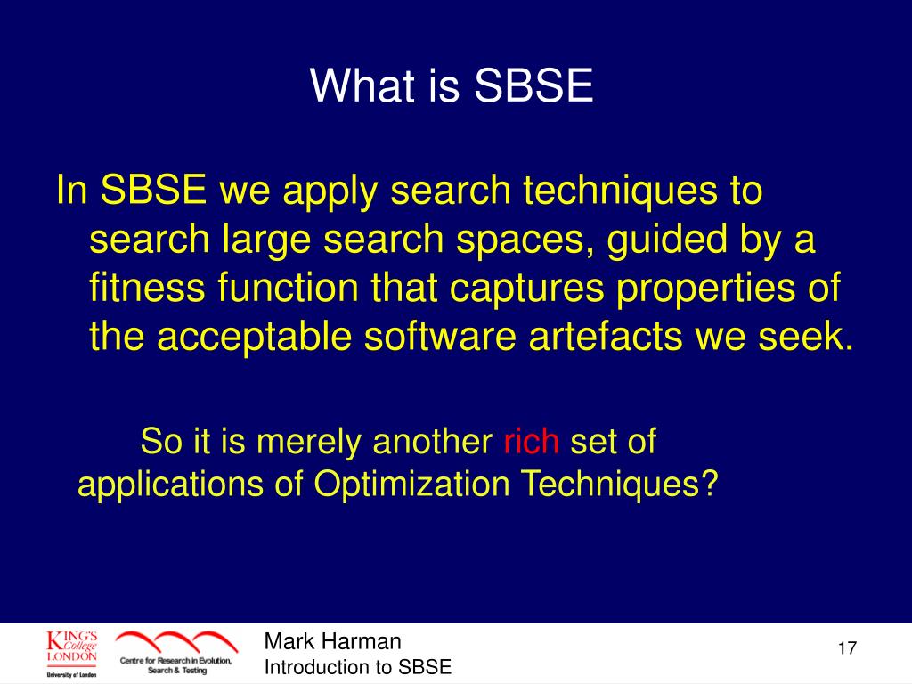PPT - Mark Harman King’s College London PowerPoint Presentation, free ...