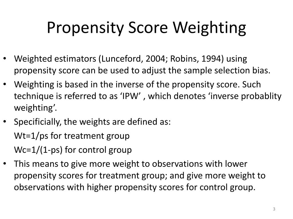 PPT - Introduction to Propensity Score Weighting PowerPoint ... PPT - Introduction to Propensity Score Weighting PowerPoint ...