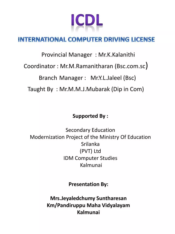 PPT - ICDL PowerPoint Presentation, free download - ID:3132957