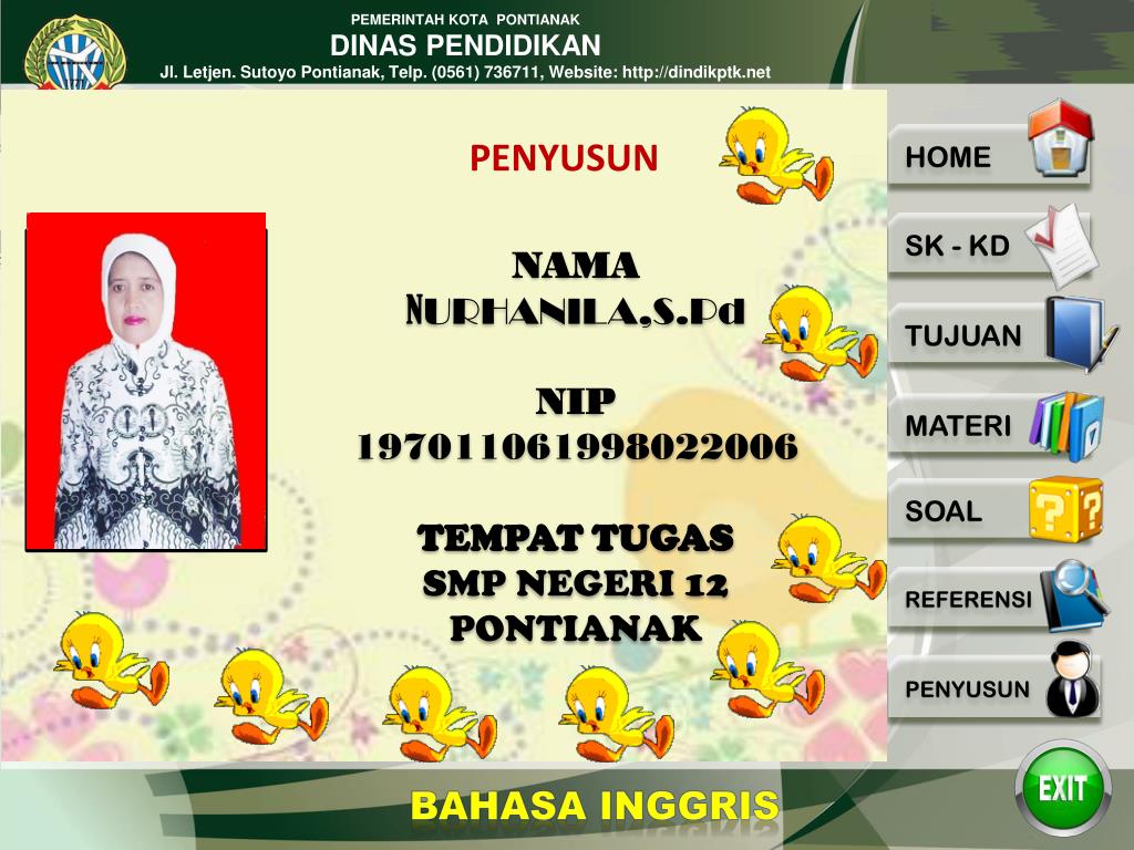 PPT - PEMERINTAH KOTA PONTIANAK DINAS PENDIDIKAN PowerPoint ...