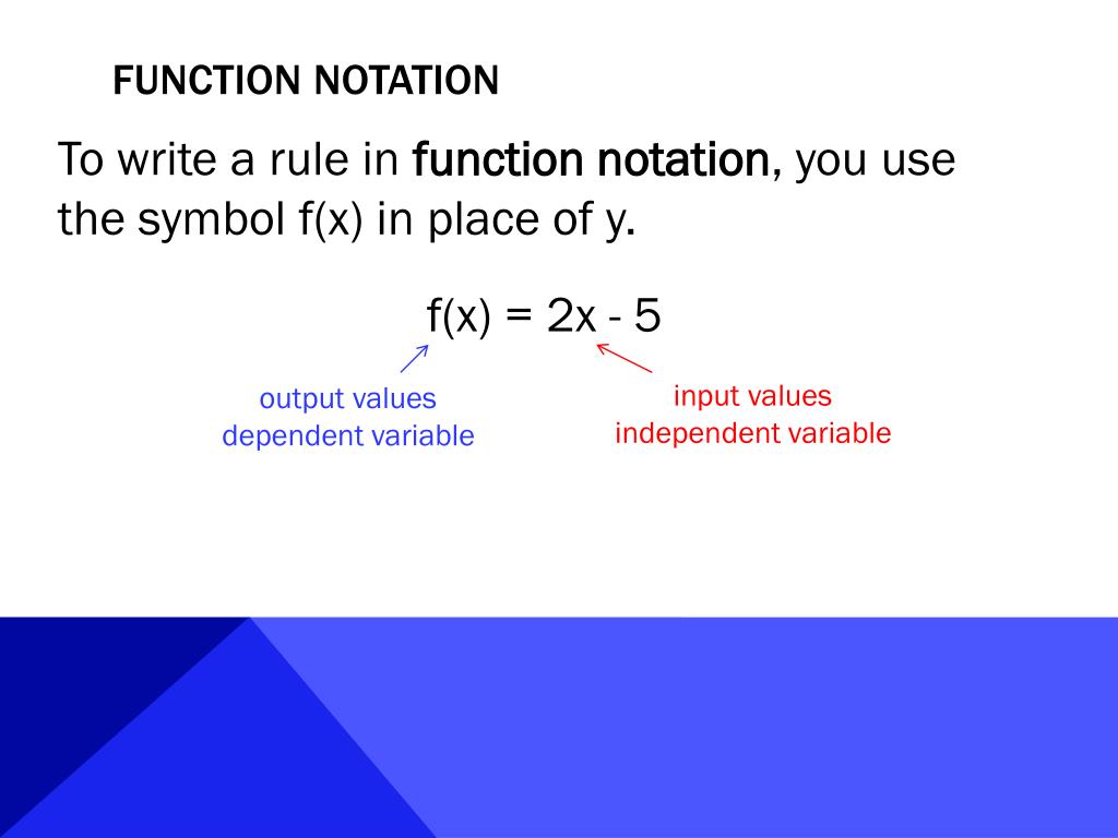 Function And Function Notation Function And Function Notation