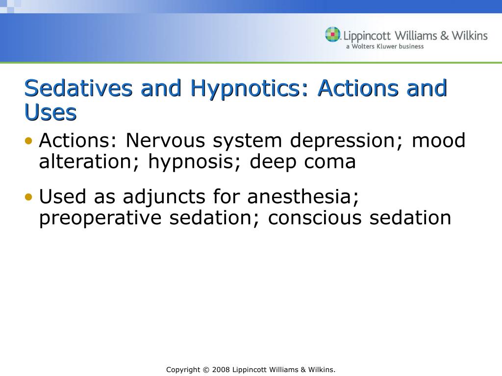 PPT - Introductory Clinical Pharmacology Chapter 23 Sedatives and ...