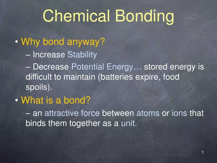 PPT - Chemical Bonding PowerPoint Presentation, free download - ID:3134299
