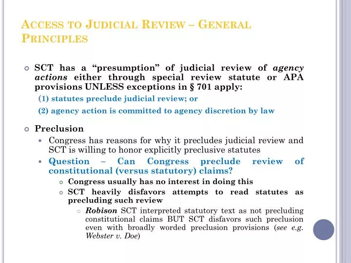 PPT - Access to Judicial Review – General Principles PowerPoint ...