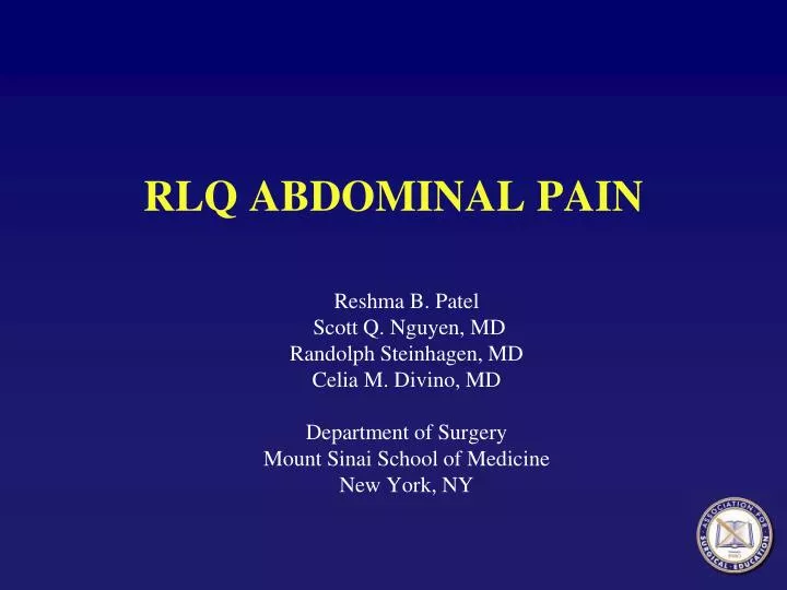 PPT - RLQ ABDOMINAL PAIN PowerPoint Presentation, free download - ID ...