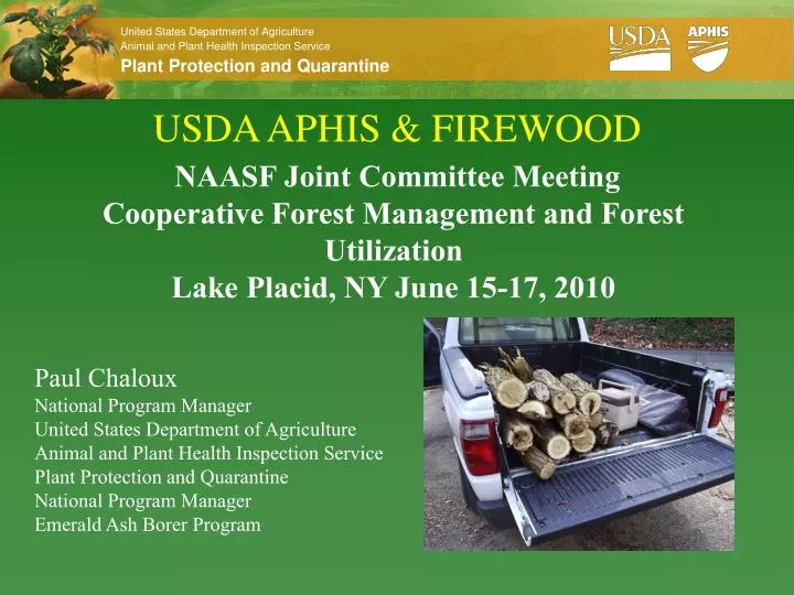 PPT - USDA APHIS & FIREWOOD PowerPoint Presentation, free download - ID ...