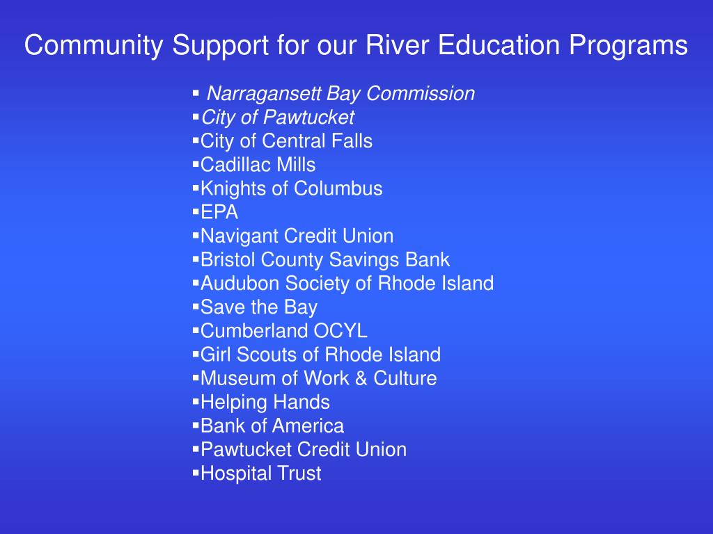 PPT - Blackstone Valley Tourism Council Educational River Programs ...