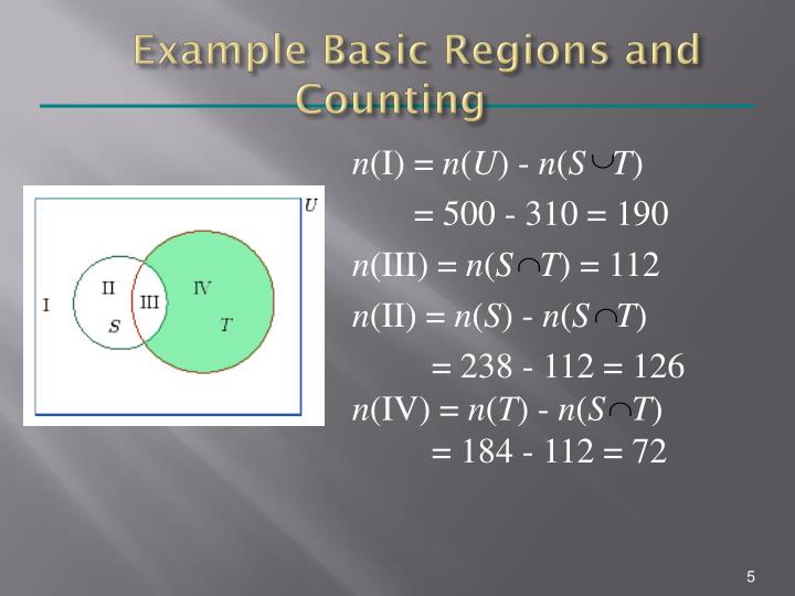 PPT - 5.3 Venn Diagrams and Counting PowerPoint Presentation - ID:3135786