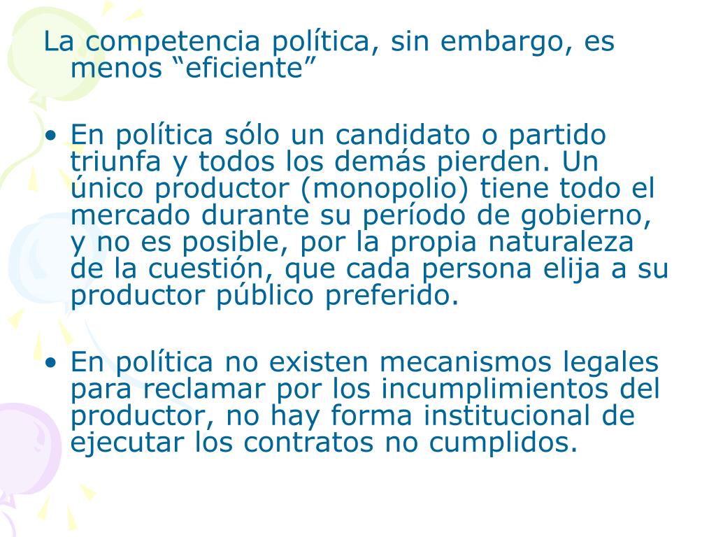 PPT - LA TEORIA DE LA ELECCION PÚBLICA O PUBLIC CHOICE Aplicaciones ...