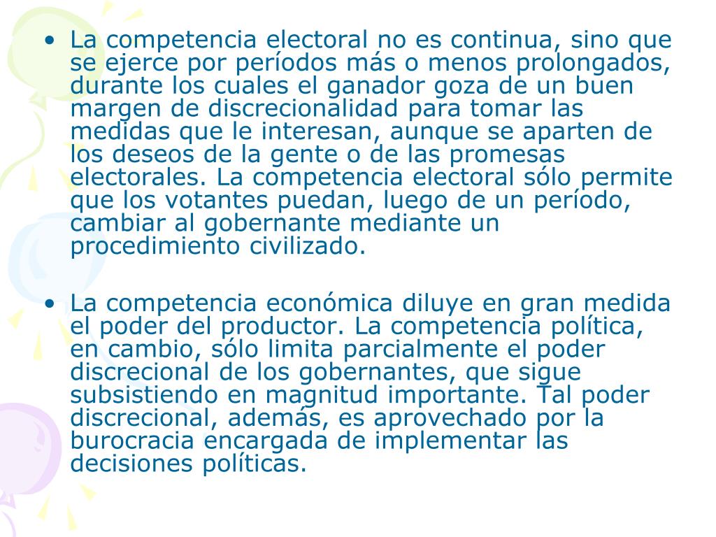 PPT - LA TEORIA DE LA ELECCION PÚBLICA O PUBLIC CHOICE Aplicaciones ...