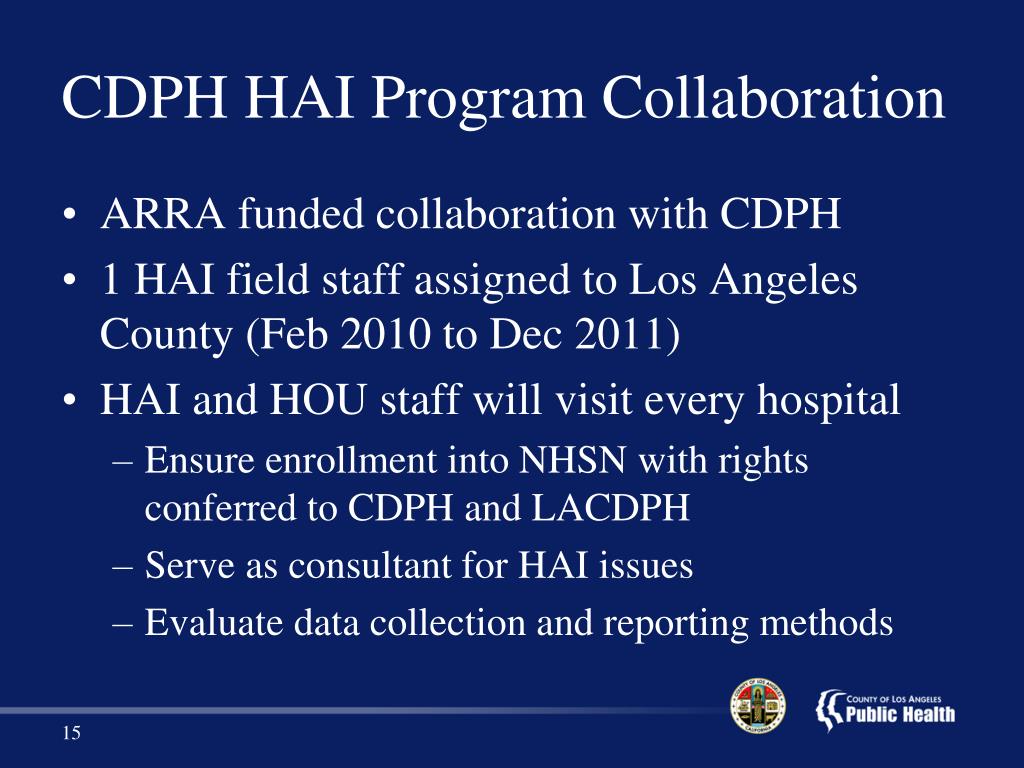 PPT - Hospital Outreach Unit: Local public health and HAIs PowerPoint ...