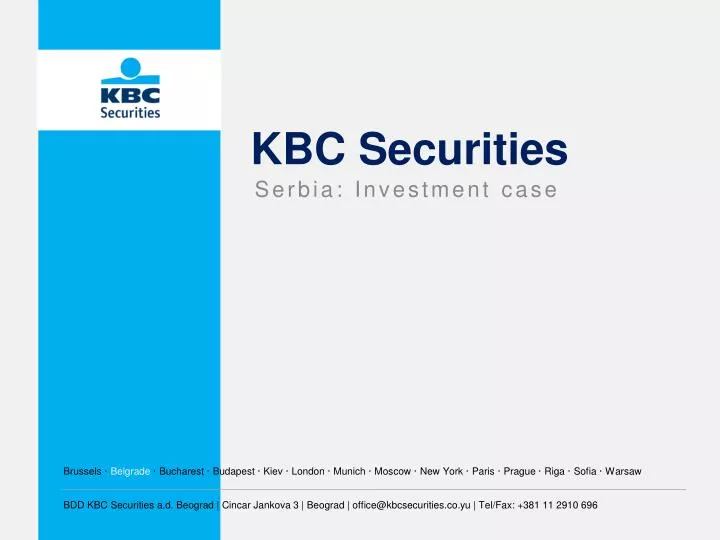 PPT - KBC Securities PowerPoint Presentation, free download - ID:3136086
