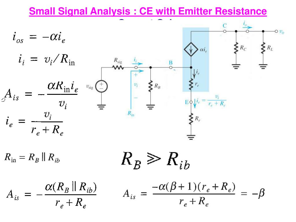 Small signal analysis of common emitter amplifier calculations Small signal analysis of common emitter amplifier calculations