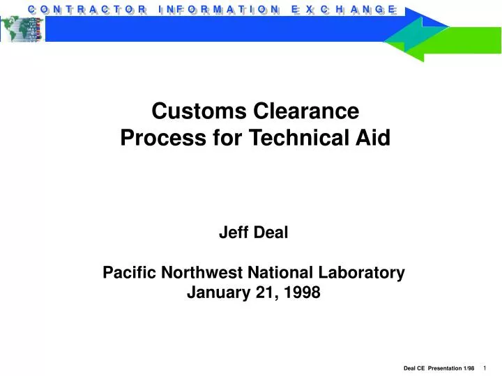 PPT - Customs Clearance Process for Technical Aid PowerPoint ...