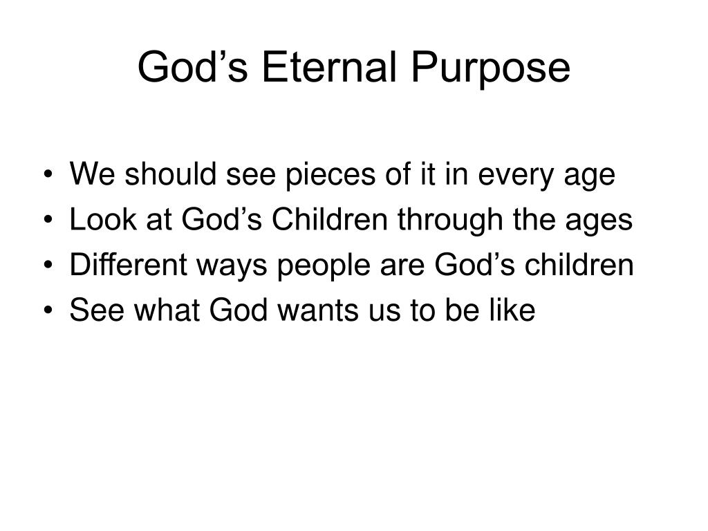 PPT - Origin Of God’s Children A Study Of The Church In God’s Eternal ...