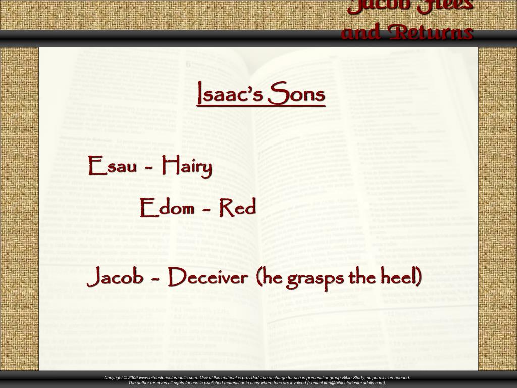 Ppt Bible Stories For Adults Jacob Flees And Returns Genesis 28 36