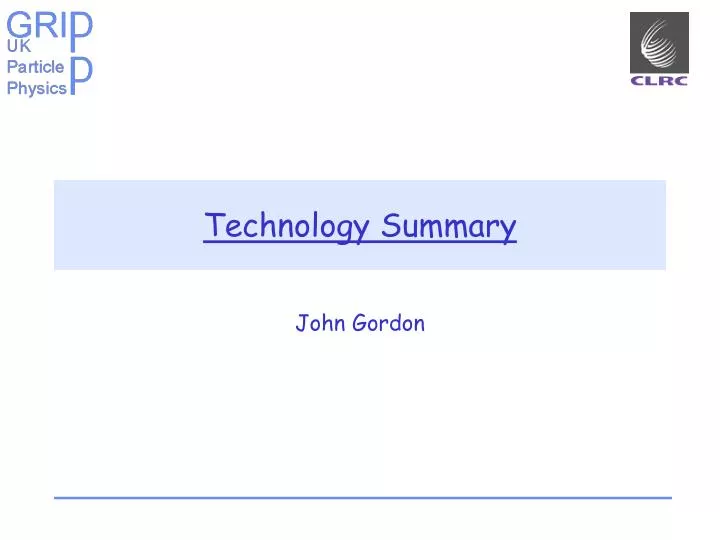 PPT - Technology Summary PowerPoint Presentation, free download - ID ...