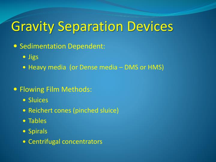 PPT - Gravity Separation PowerPoint Presentation - ID:3137976