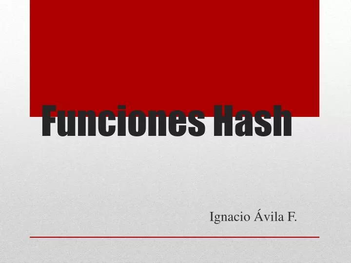 PPT - Funciones Hash PowerPoint Presentation, free download - ID:3138495
