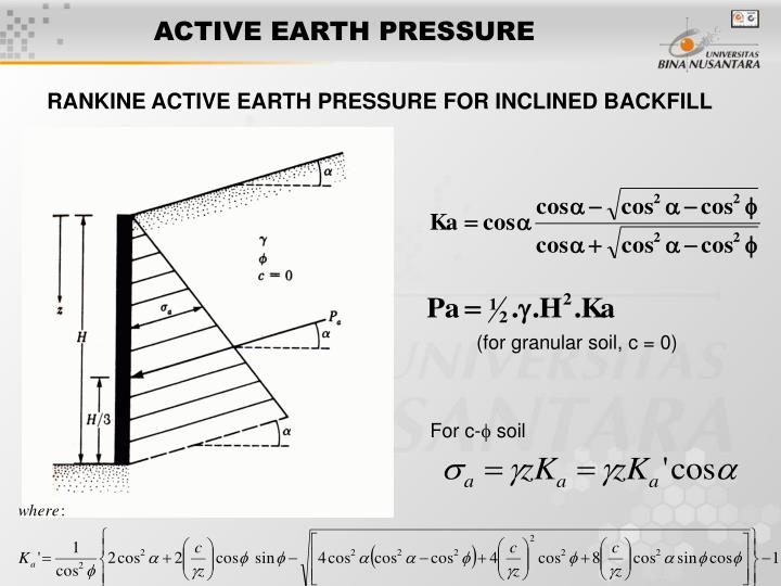 PPT - Session 11 – 12 LATERAL EARTH PRESSURE PowerPoint Presentation ...