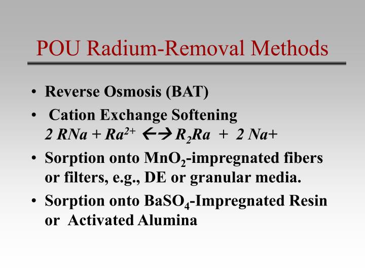 PPT - Fundamentals of Radium and Uranium Removal from Drinking Water ...
