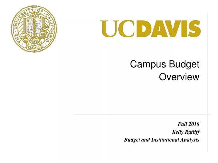 PPT - Campus Budget Overview PowerPoint Presentation, free download ...