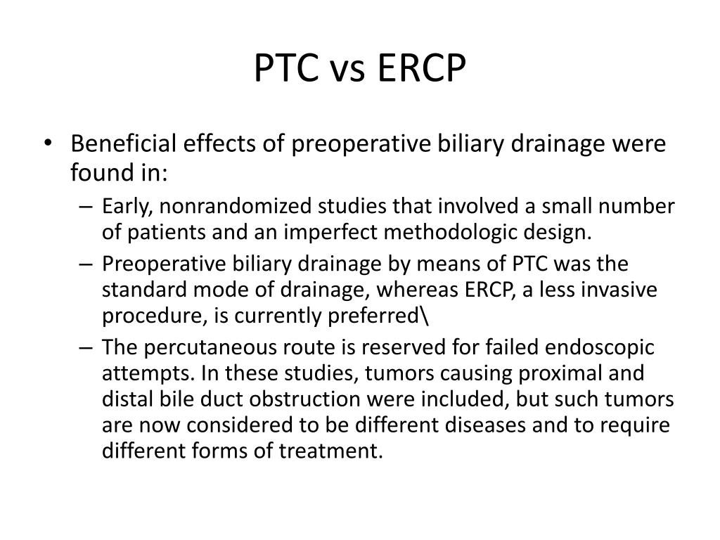 PPT - Preoperative Biliary Drainage for Cancer of the Head of the ...