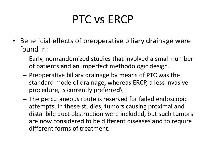 PPT - Preoperative Biliary Drainage for Cancer of the Head of the ...