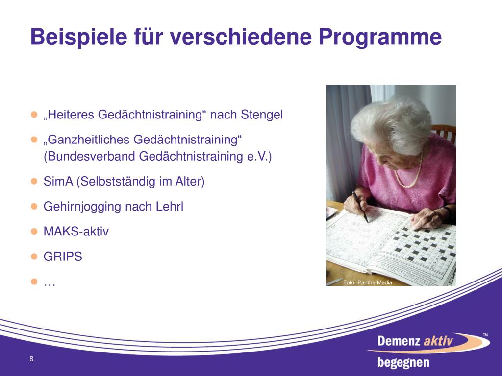 PPT - „Demenz aktiv begegnen“: im interdisziplinären Dialog PowerPoint ...