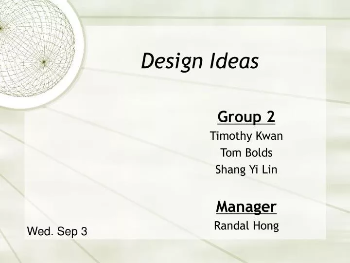 PPT - Design Ideas PowerPoint Presentation, free download - ID:3140220