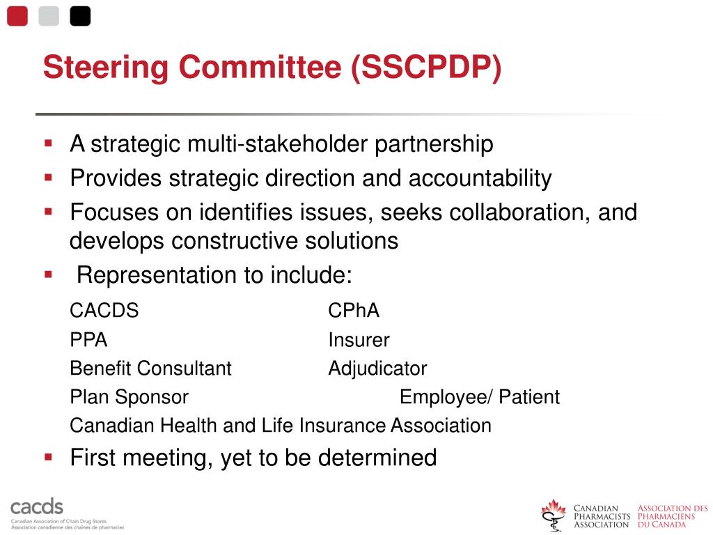 PPT - The Stakeholder Steering Committee on Private Drug Plans ...