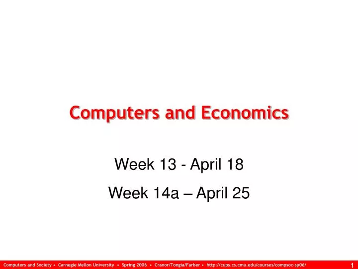 PPT - Computers and Economics PowerPoint Presentation, free download ...