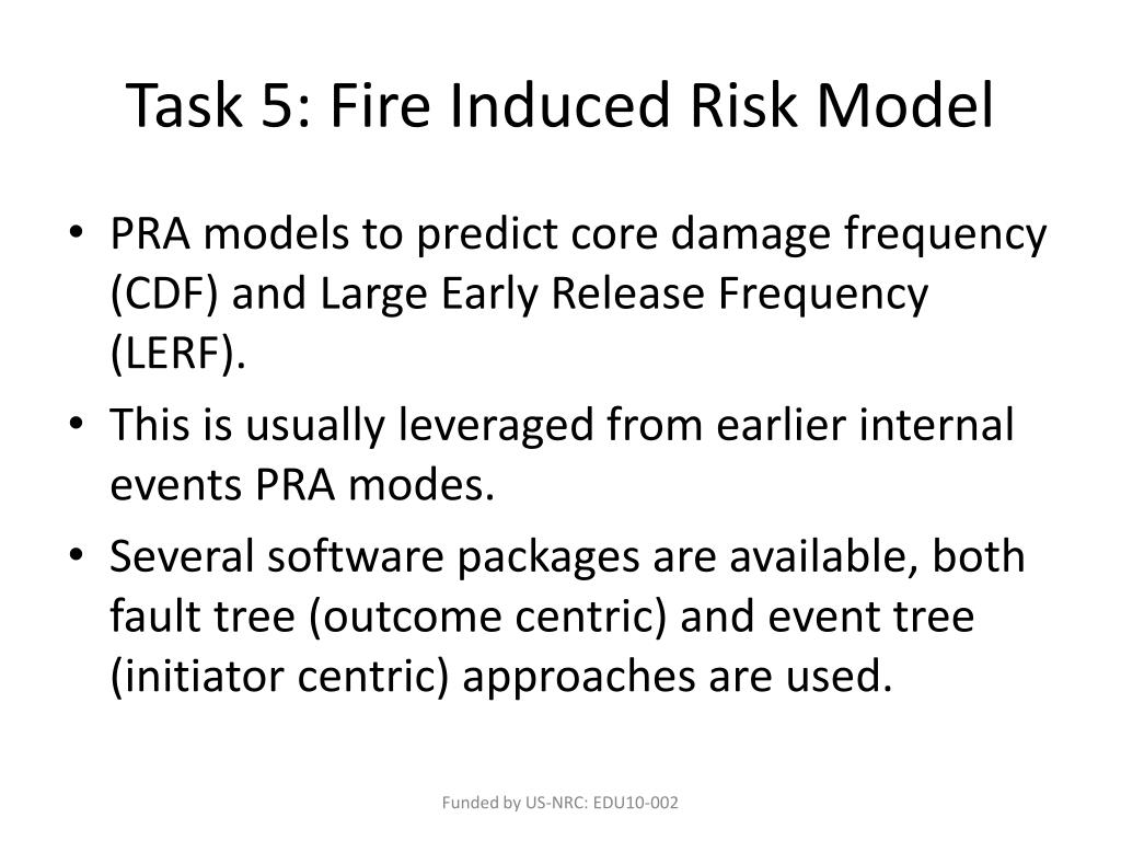PPT - Nuclear Power Plant Fire Probabilistic Risk Assessment (PRA ...