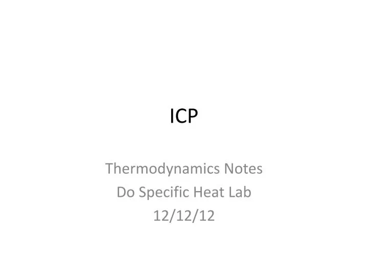 PPT - ICP PowerPoint Presentation, free download - ID:3141673