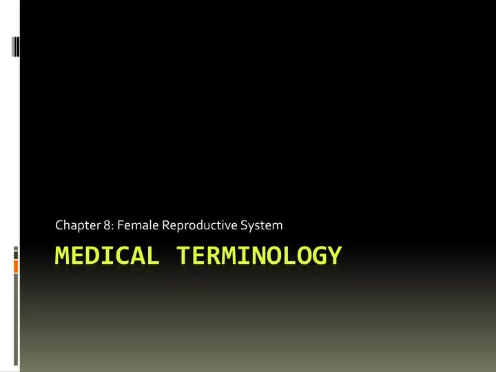 PPT - Medical Terminology PowerPoint Presentation, free download - ID ...