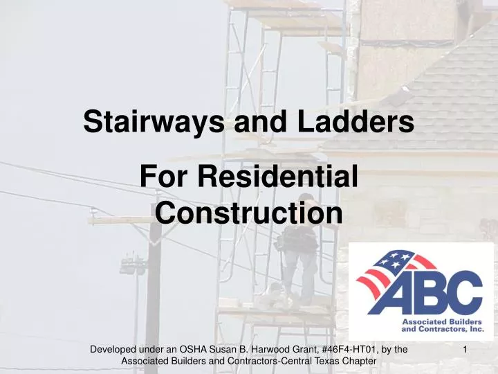 PPT - Stairways and Ladders For Residential Construction PowerPoint ...
