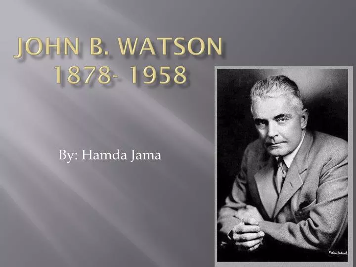 Familie John B Watson