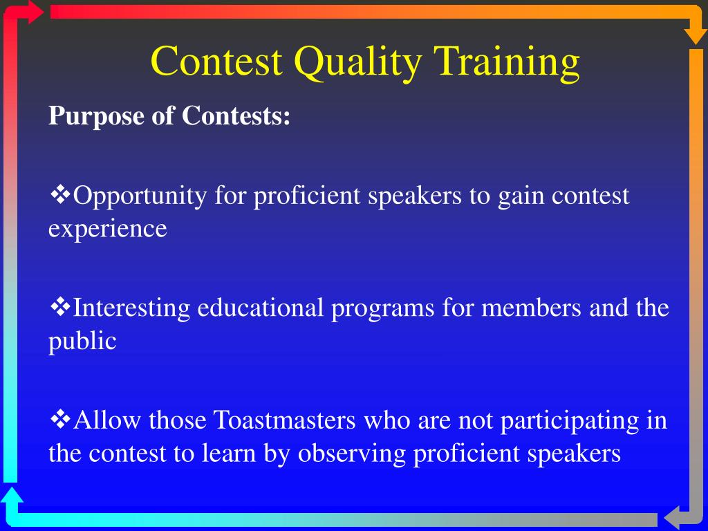 PPT - Contest Quality Training 2008-2009 Diana Patton District Contest ...