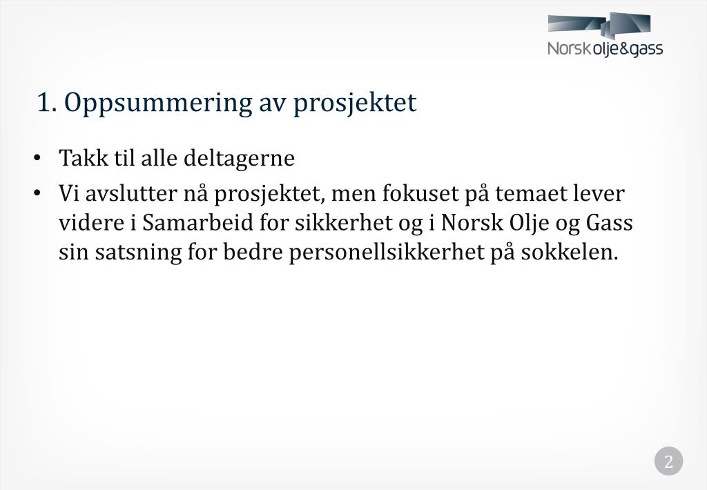 PPT - Arbeidsgruppe for bekjempelse av fallende gjenstander PowerPoint ...