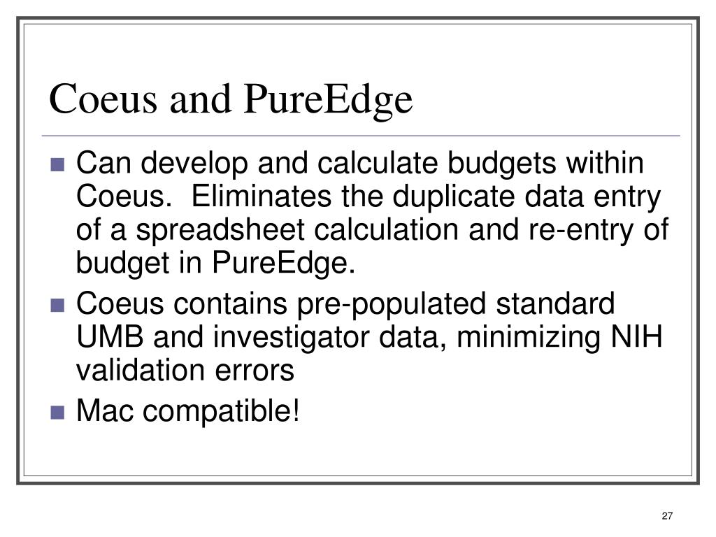 PPT - What is Coeus ? What will it do for me? Marjorie Forster ...
