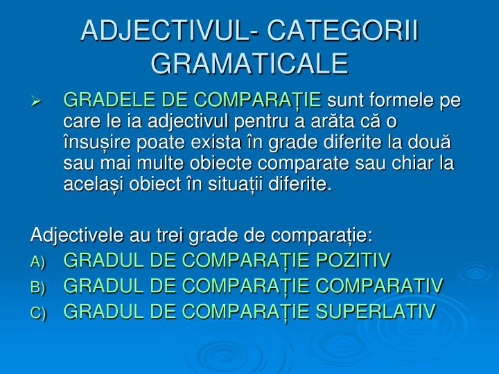 PPT - ADJECTIVUL PowerPoint Presentation - ID:3143465