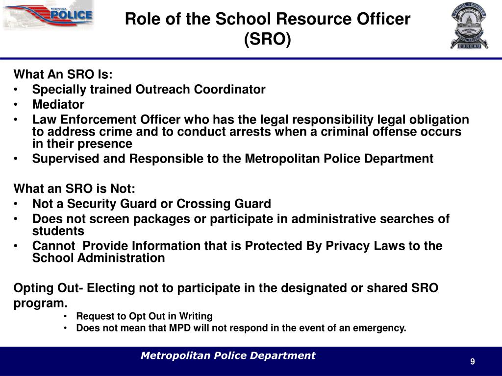 PPT - Welcome to the Metropolitan Police Department School Resource ...
