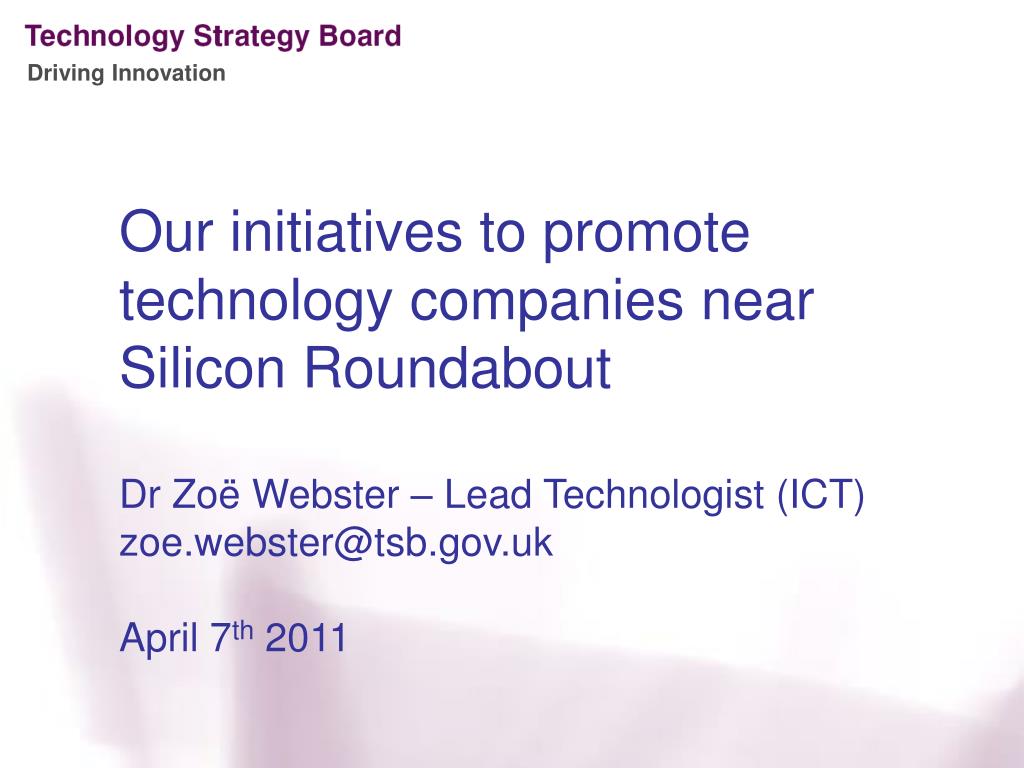 PPT - Boosting UK Growth: Technology Initiatives near Silicon ...
