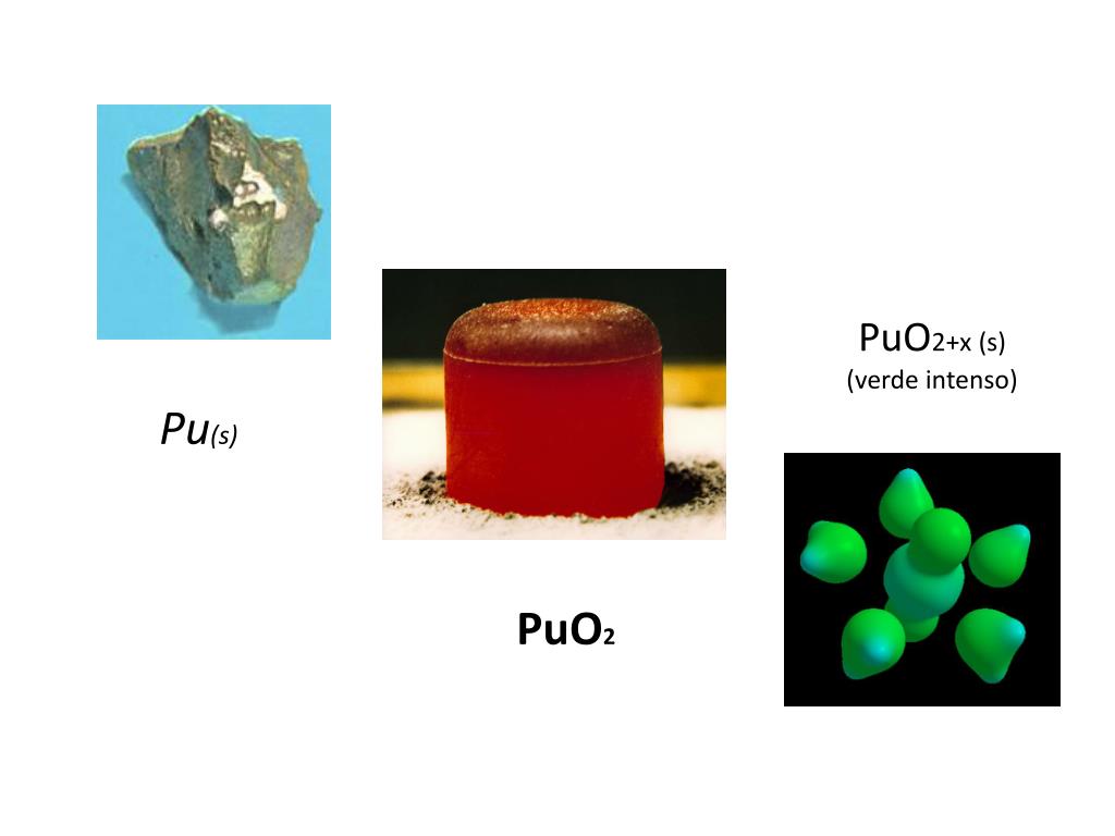 PPT - Reacción del PuO 2 con agua: Formación y propiedades del PuO 2+X ...