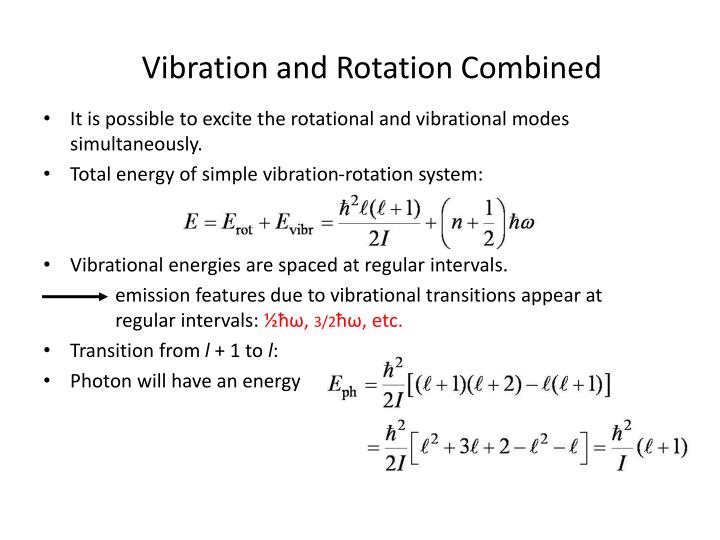 PPT - Rotation and vibration spectra PowerPoint Presentation - ID:3144624