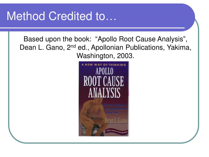 PPT - A Summary of Apollo Root Cause Problem Solving PowerPoint ...