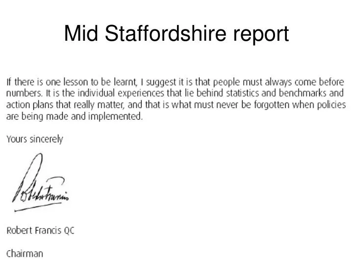 PPT - Mid Staffordshire report PowerPoint Presentation, free download ...