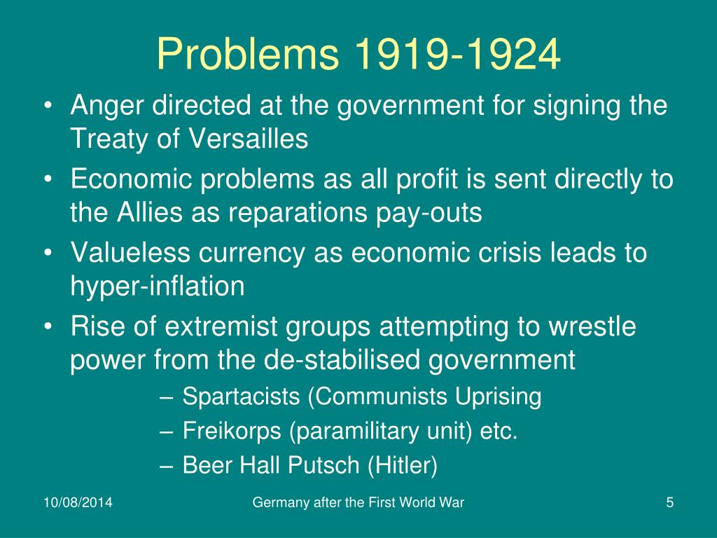 PPT - Consequences of the First World War for Germany PowerPoint ...